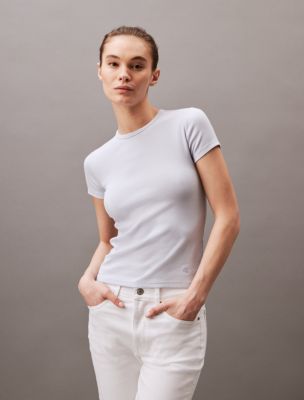 Cotton Contour Rib T-Shirt | Calvin Klein
