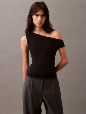 Crepe Jersey Asymmetric T-Shirt | Calvin Klein Crepe Jersey Asymmetric T-Shirt | Calvin Klein