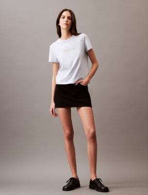 Diffused Logo Slim Fit Crewneck T-Shirt | Calvin Klein