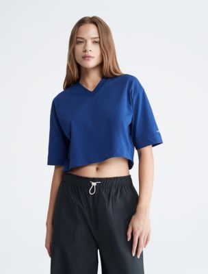 CK Sport Cropped V-Neck T-Shirt | Calvin Klein