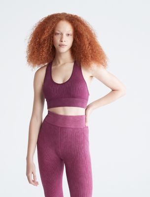 Performance Ribbed Acid Wash Sports Bra | Calvin Klein® USA