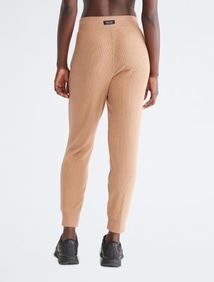 Performance Ribbed High Waist Pleated Joggers | Calvin Klein