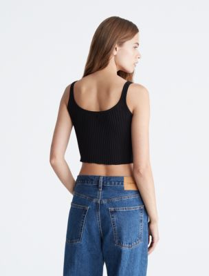 Cropped Ribbed Tank Top | Calvin Klein® USA