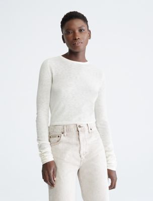Uplift Merino Wool Blend Crewneck Sweater | Calvin Klein