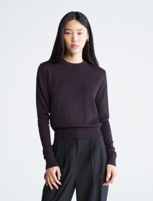 Extra Fine Merino Blend Crewneck Sweater | Calvin Klein
