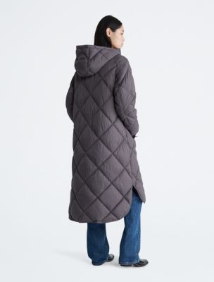Repreve® Hooded Long Puffer Jacket | Calvin Klein