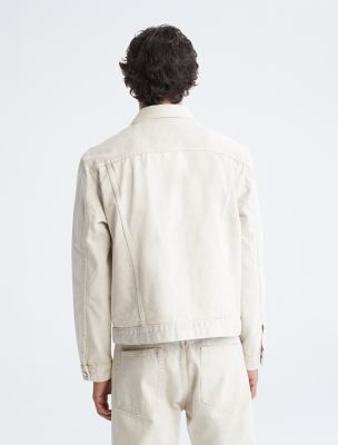 Standards Unbleached Marble Utility Denim Jacket | Calvin Klein