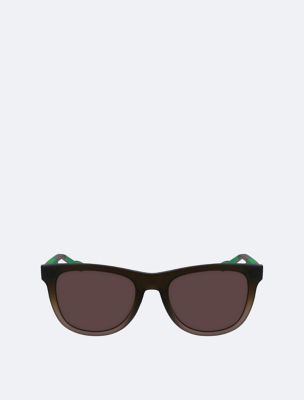 Colorblock Modified Rectangle Sunglasses | Calvin Klein