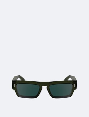 Acetate Modified Rectangle Sunglasses | Calvin Klein