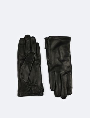 Women's Side Zip Leather Gloves | Calvin Klein® Canada