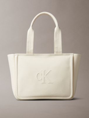 Canvas Embossed Monogram Logo Tote Bag | Calvin Klein