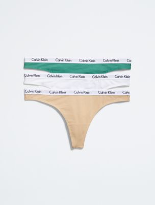 Carousel Logo Cotton 3-Pack Thong | Calvin Klein