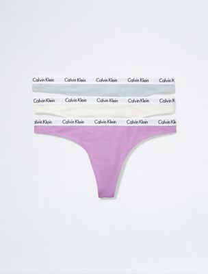 Carousel Logo Cotton 3-Pack Thong | Calvin Klein